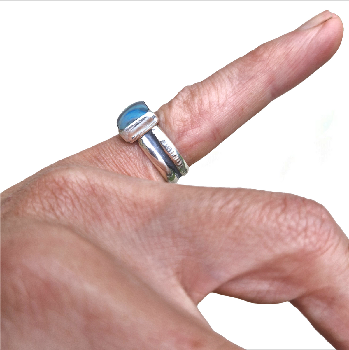 Lightning Ridge Opal Stacker Ring – Lost Stone AU