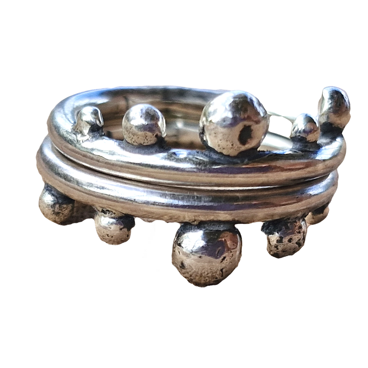Dotty Ring Double stack - Made to Order – Lost Stone AU